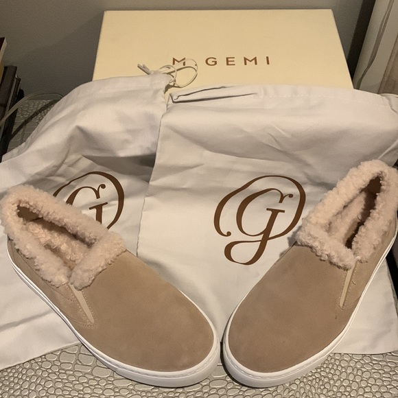 M. Gemi | Shoes | M Gemi Cherico Tan Suede Shearling Furlined Shoes ...